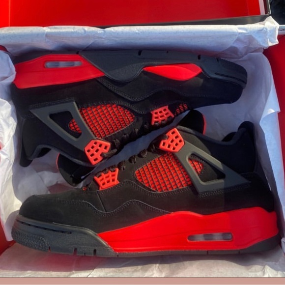 Shoes | Jordan 4 Red Thunder New | Poshmark